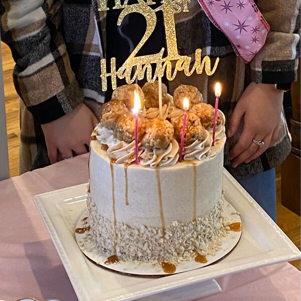 21 Birthday Cake Topper, Personalized Cake Topper, Twenty First Cake ...