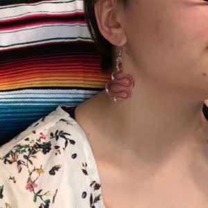 Diaphonized Snake Clear Acrylic Earrings / Wet Specimen Taxidermy ...