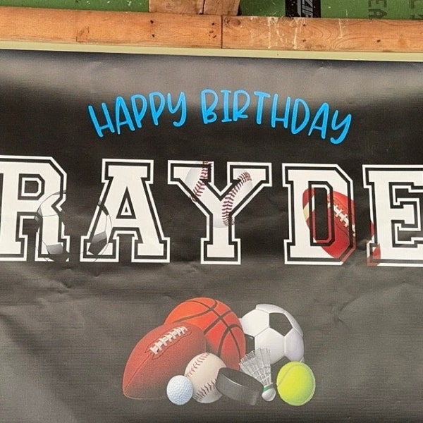 Sports Birthday Banner, Sports Banner, Sports Birthday Party ...