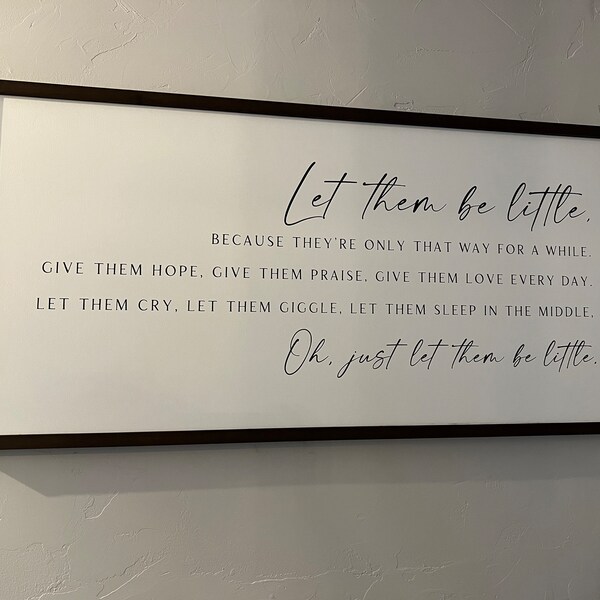 Let Them Be Little | Playroom and Kids Room Wall Decor Sign | Nursery ...