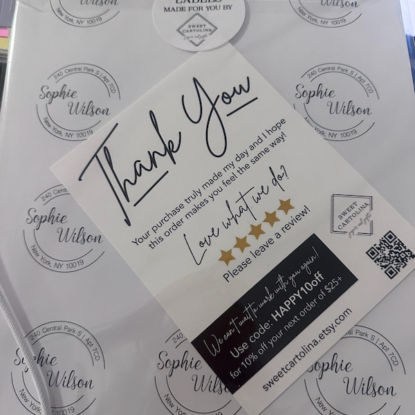Return Address Labels | Round Address Label | Envelope Seal | Custom ...