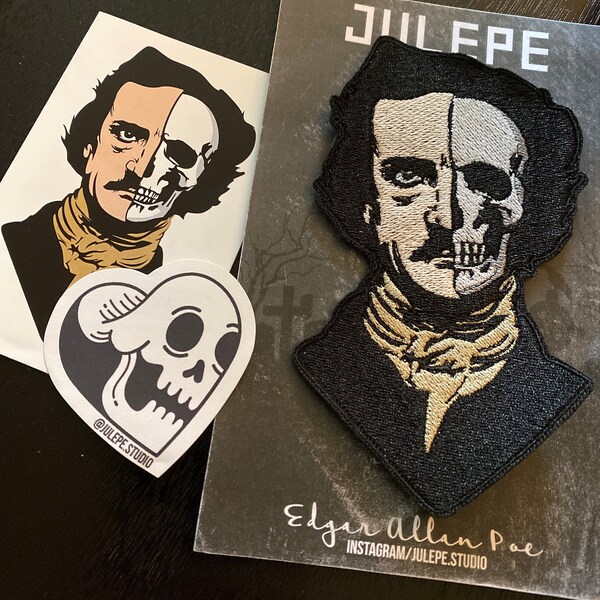 Skull Tombstone Embroidered Patch - Etsy