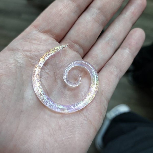 1 Pair (2 Pieces) Solid Pink Pinchers Spirals Glass - Etsy