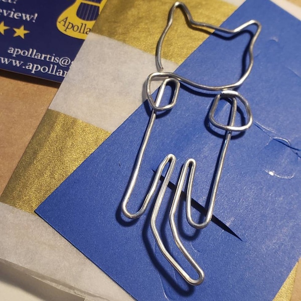Handmade Wire Cat Bookmark - Unique, Cute Gift for Book Lovers, Cat ...
