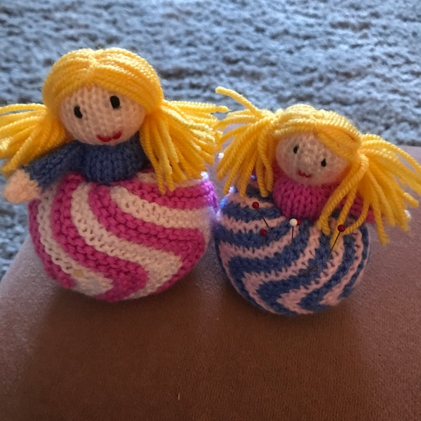 Twirling Doughnut Dolls - Toy Doll or Pincushion Knitting Pattern ...