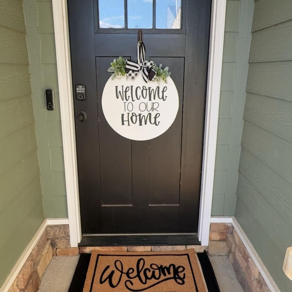 Custom Address Doormat, Flocked Coir Door Mat, Outdoor Welcome Mat ...