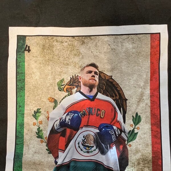 Canelo Alvarez Mexican Loteria T-shirt: El Campeón. Mexican Boxing ...