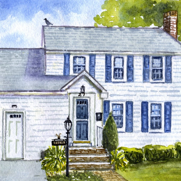 Custom House Portrait Drawing - Hand-drawn Pen and Ink House Sketch - Etsy