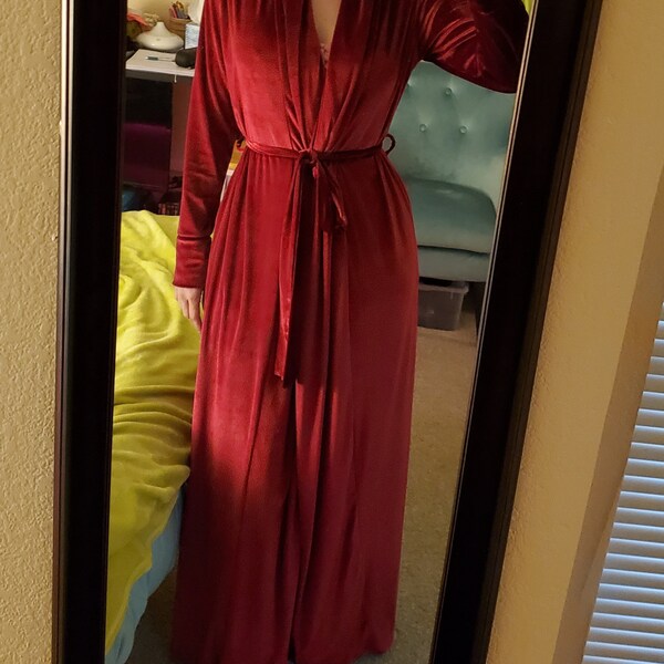 Velvet Long Robe, Bride Robe, Bridesmaids Robes, Womens Velvet Robe ...
