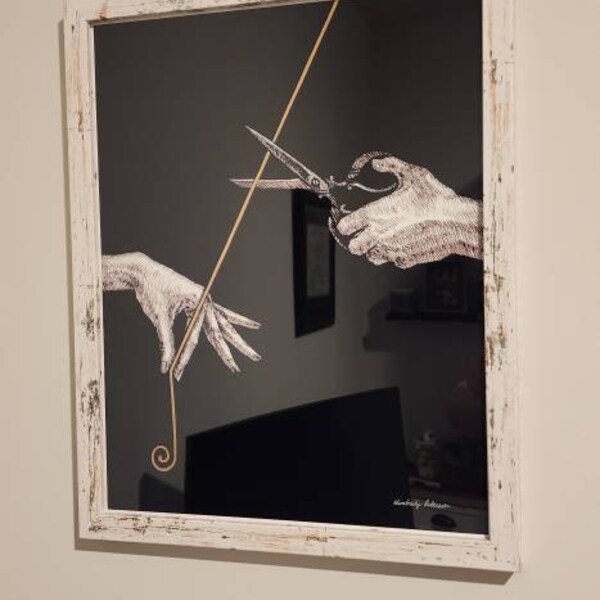 Thread of Life Ancient Greek Mythology Art Print, Gold Foil Embellished ...