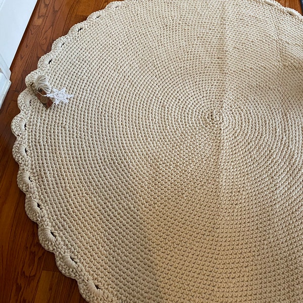 Dark Grey Floor Round Rug, Crochet Rug Carpet, Floor Mat Rug Carpet, Area Rug Decorative Rug ...