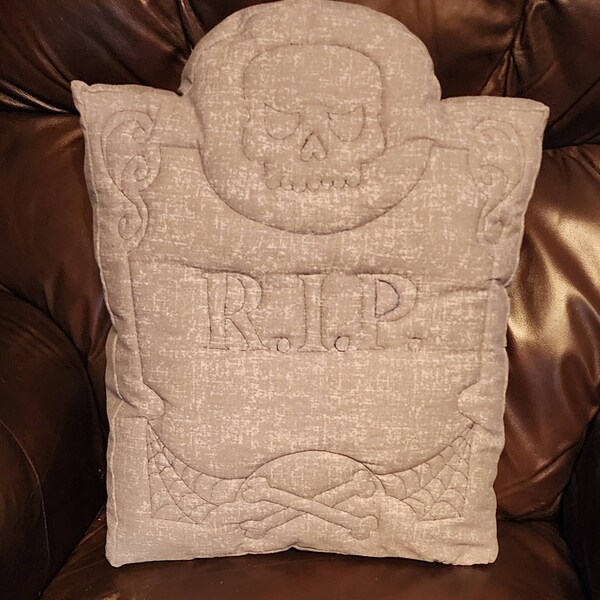 Tombstone Pillow PDF Sewing Pattern: RIP Quilted Gravestone - Etsy