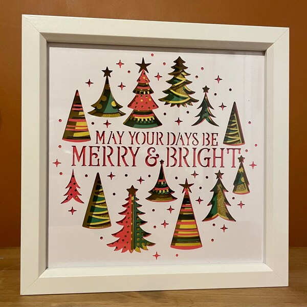 3D CHRISTMAS TREE FOREST Svg - Christmas Shadow Box Svg - for Cricut ...