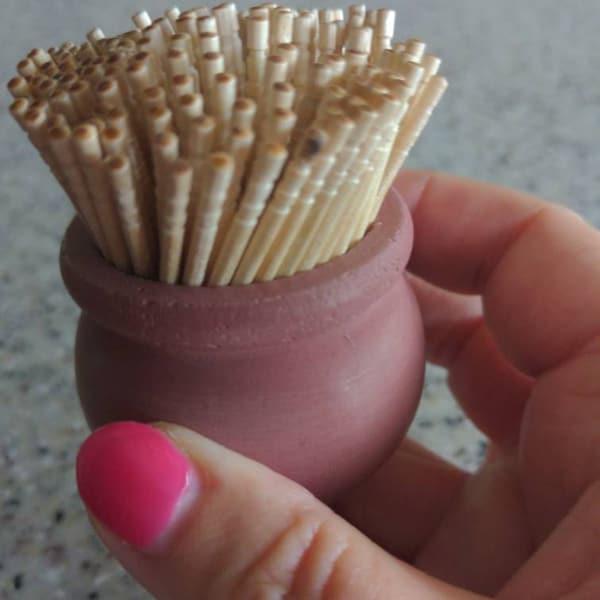 Toothpick Holder - Concrete Toothpick Holder - Kitchen Accessories ...