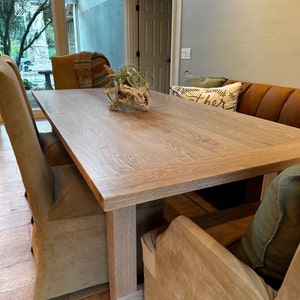 Crafted Dining Table JENI Table Extensions, White Oak, Bowed Top ...