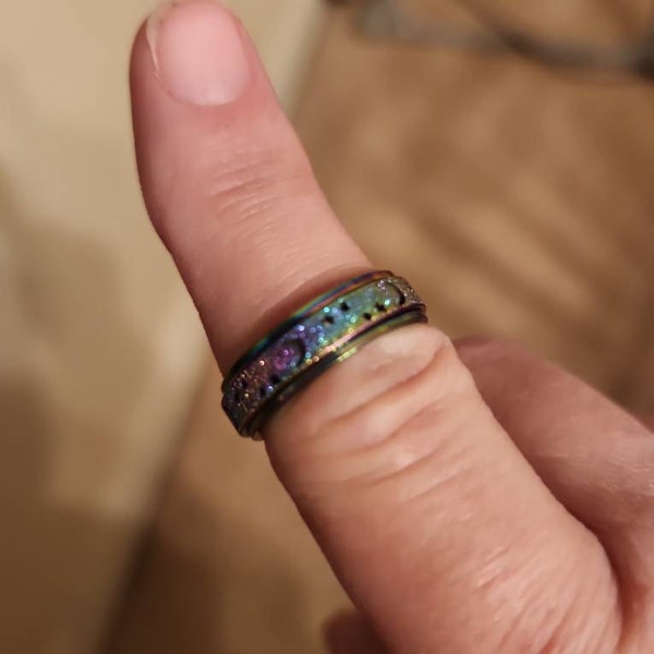 Celtic Inspired Fidget Ring| 3 Pointer Ring | Fidget Ring | Unisex Ring | Mens Ring | Spinner ...