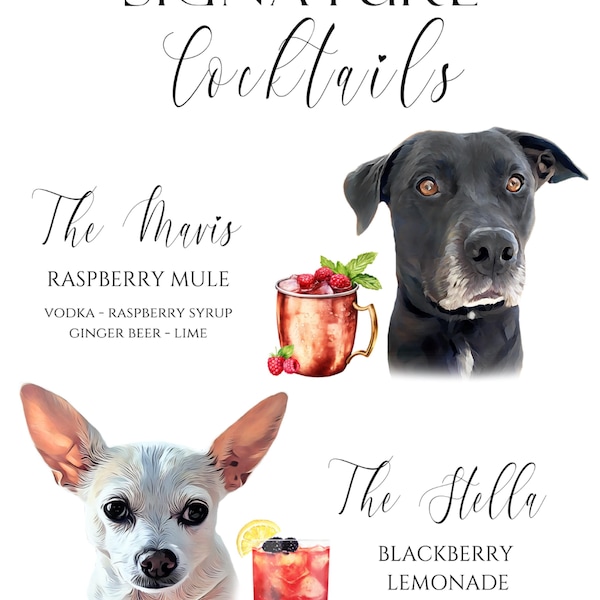 Signature Drink Sign Dogs, Signature Drink Sign Dog, Signature Drinks ...