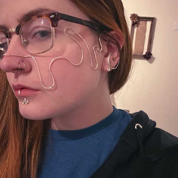Tribal Wire Ear Cuff – Face Mask, Festival Body Jewelry - Etsy
