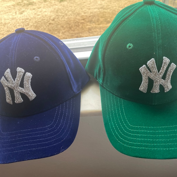 NY Velevet Bling Hat - Etsy