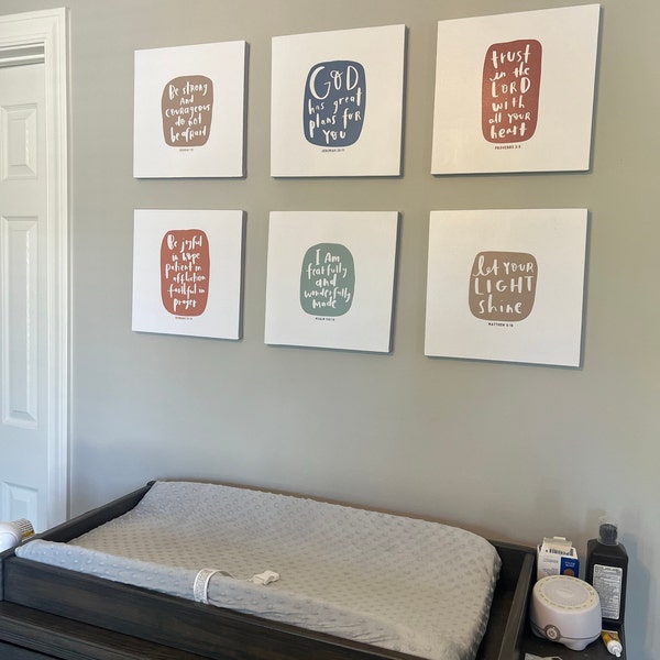 Kids Bible Verse, Scripture Poster Wall Art, Church Sunday School Decor ...