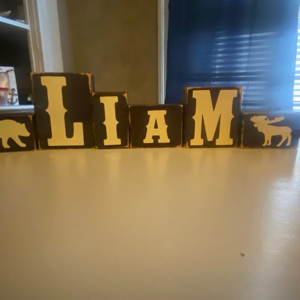 PERSONALIZED LETTER BLOCKS Baby Shower Gift Dallas Cowboys Stars Custom ...