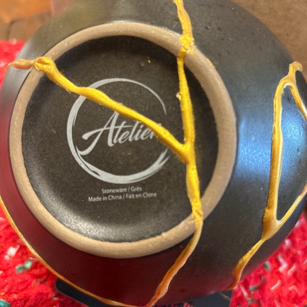 Real Kintsugi Sake Bottle - Kintsugi Bottle - Kintsugi Vase - Black ...