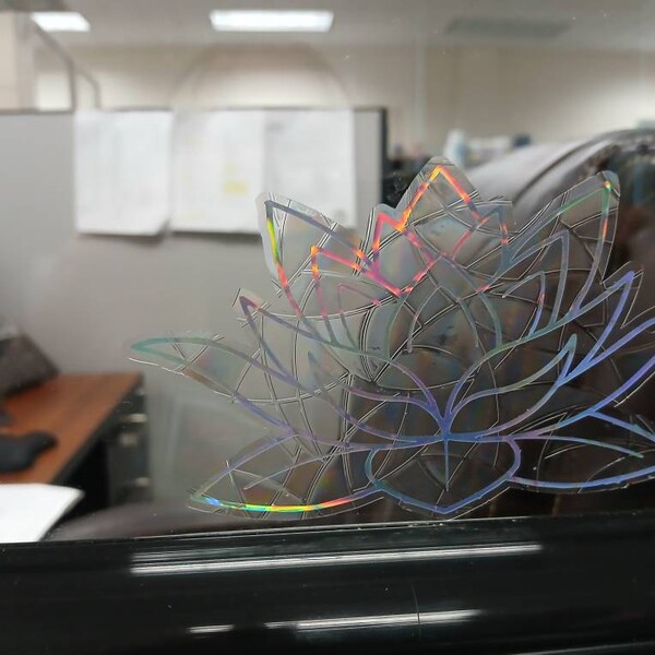 Lotus Flower Window Clings, Prism & Holographic Rainbow Maker, Static ...