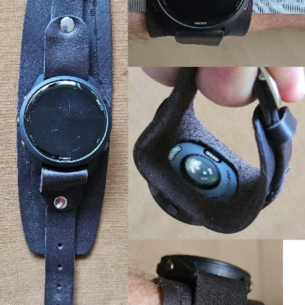 Leather Stud Double Wrap Cuff Band Compatible With Samsung and Other ...