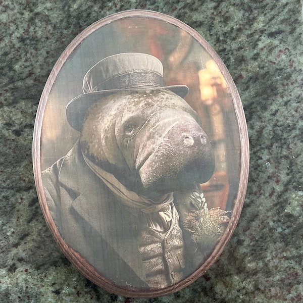 Cthulhu Victorian Portrait With Hat Vintage Style Animal Wall Art ...