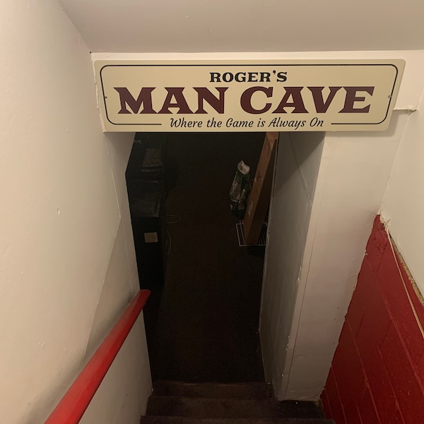 Game Always on Sign, Personalized Man Cave Name Sign, Custom Sports ...
