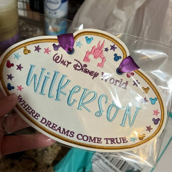 Disney Castle Inspired Stroller Tag, Wheelchair Tag, Scooter Tag ...