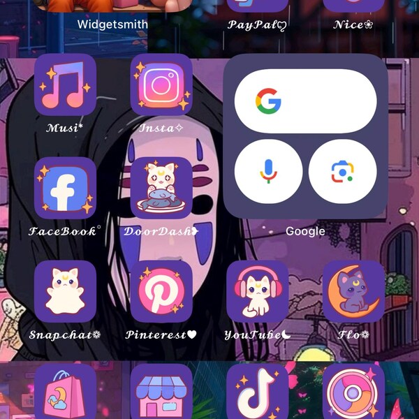 Magical Girl App Icon Pack - Etsy
