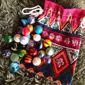 Collection of 6 X Hand Made confetti Glass Marbles 25MM - Etsy