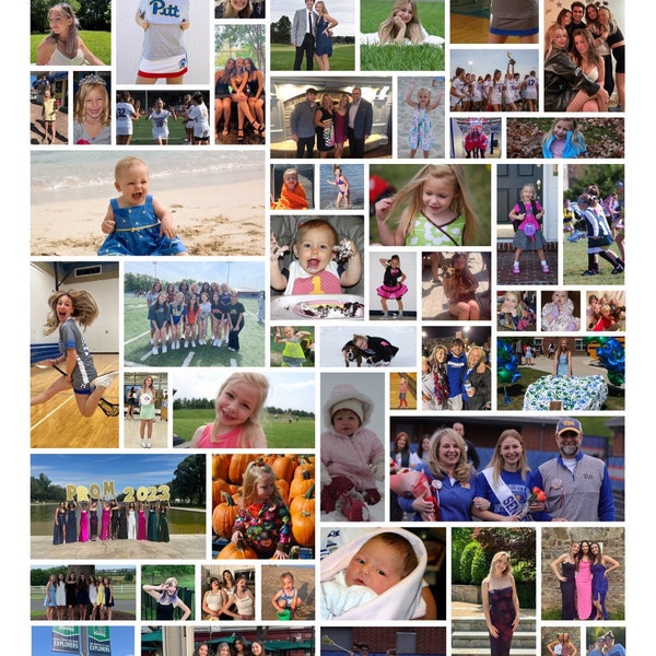 Large Photo Collage Template / Editable Photo Grid / 20x30" 24x36 ...