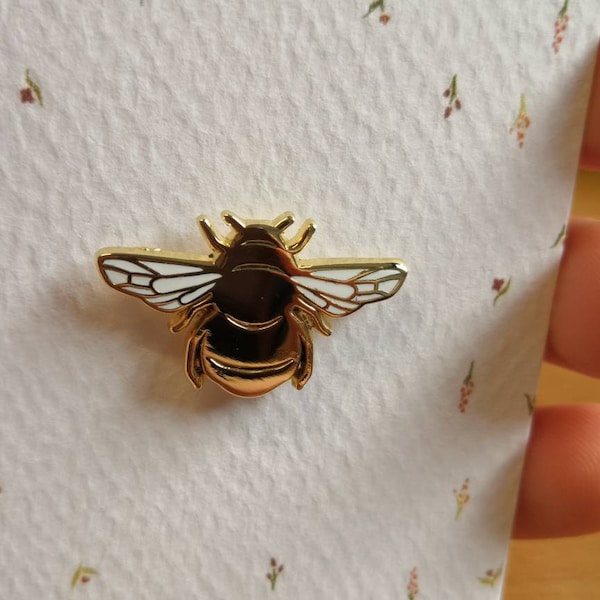 Bee Mini Pin - Gold Small Bumble Board Filler Hard Enamel Pins Brooch ...