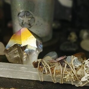 Skull Candle Occult Toad Raven Skull Skeleton Key Print Incense Bag ...