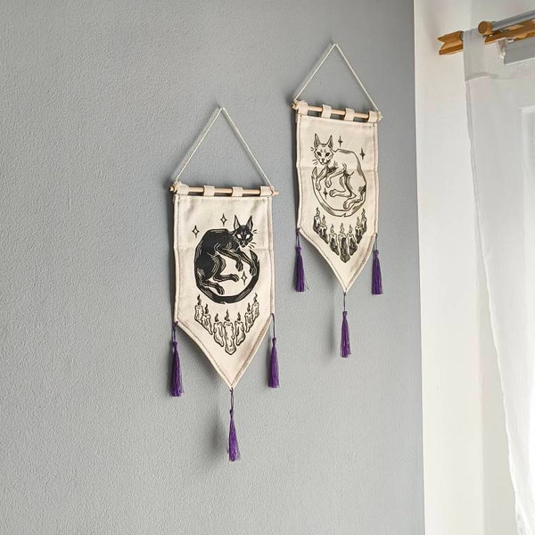 Original Medieval Unicorn and Lion - Linocut Banner - Limited Edition ...