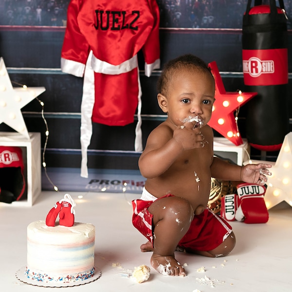 Knockout Combo: Personalized Baby Boxing Robe, Shorts, and Gloves Set ...