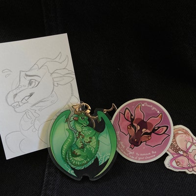 Starflight Wings of Fire Wof Double Sided Acrylic Charm Keychain Dragon ...