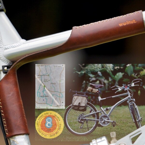 Leather Bicycle Top Tube Protector: Portage Strap & Carry Cushion - Etsy