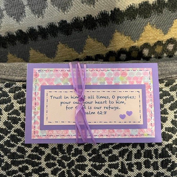 Packet #5 of Scripture Cards, 7 Handmade Decorative Encouraging Cards ...
