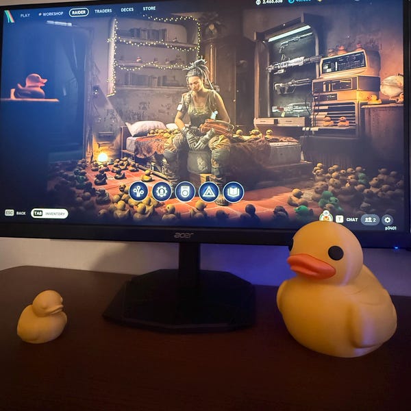 Cute Rubber Duck Desk Candy Dish, Office Organizer, Fun Gift for ...