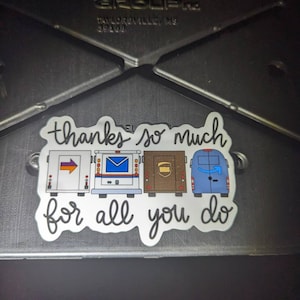 Thank You Mailbox Decal-new, Mailman Sticker, Mailman Gift, Mailbox ...