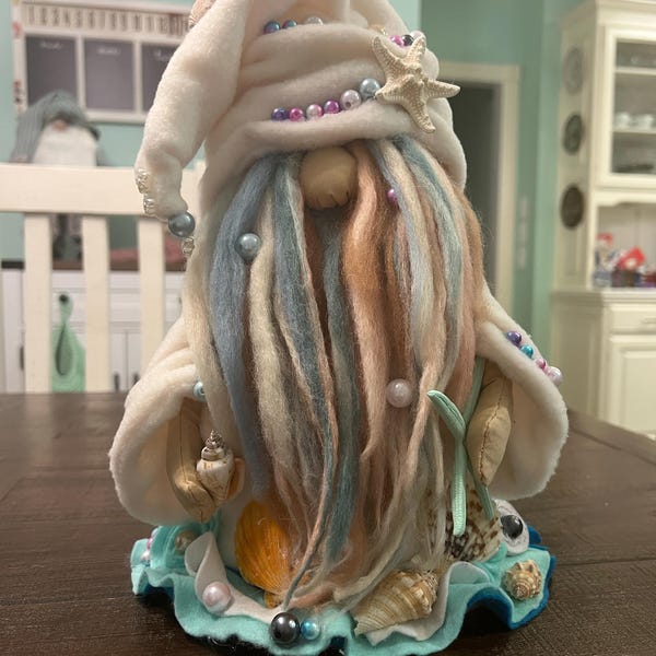 Pattern Pdf Scandinavian Pearl Gnome Sea Gnome Gnome With Seashells ...