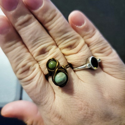 Jasper Infinity Hug Ring Custom Size Boho Jewelry for Daughter or Mom ...