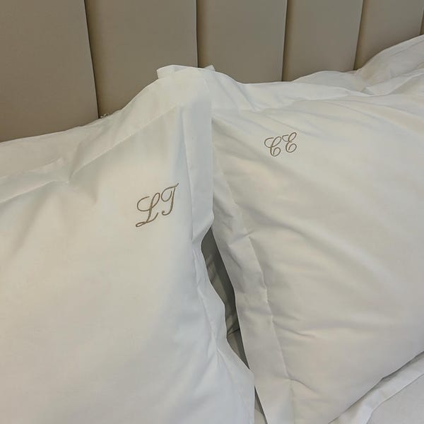 Personalised Pillowcase | Embroidered Oxford Pillowcase | Monogrammed ...