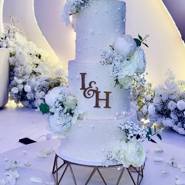 Double Initial Cake Charms | Wedding Initials | Personalised | Various ...