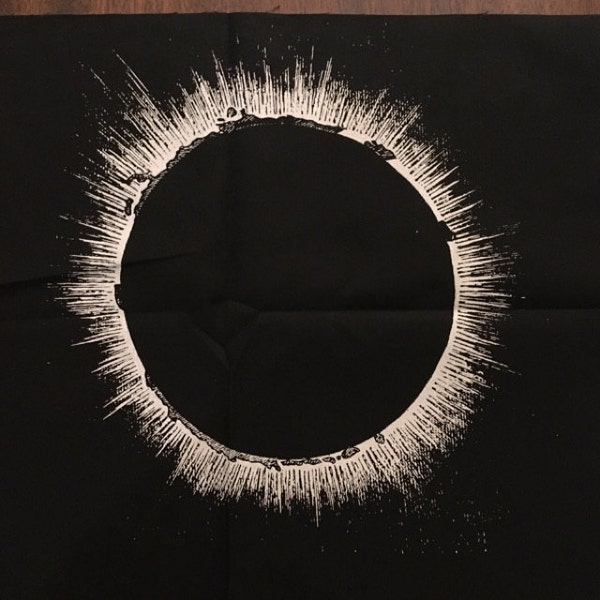 Solar Eclipse Back Patch: Screen Printed Cotton Sew on Backpatch for ...