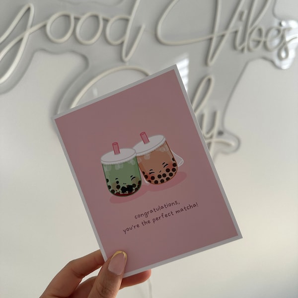 Congratulations, You're the Perfect Matcha Wedding Card | Wedding Card ...