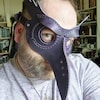 Steampunk Hand Stitched Genuine Leather Crow, Eagle or Owl Bird Eye ...